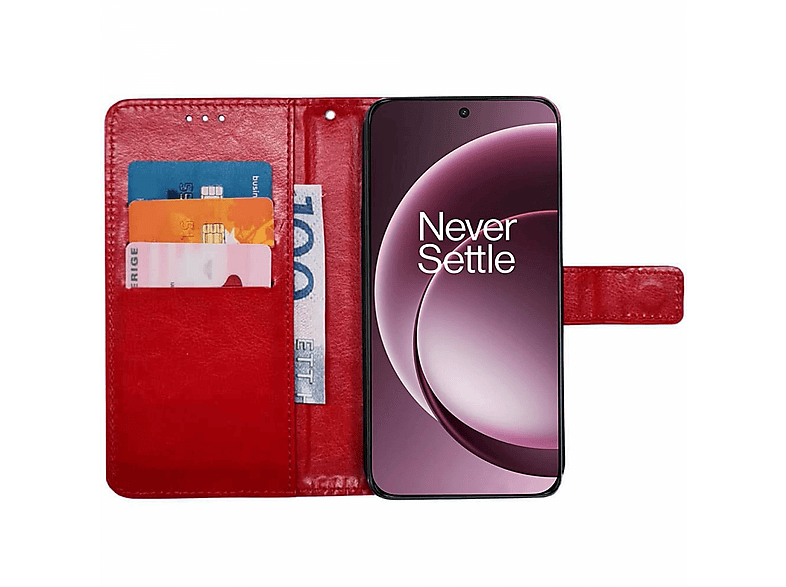 CASEONLINE 3-karten, Bookcover, OnePlus, 15R, Rot | MediaMarkt