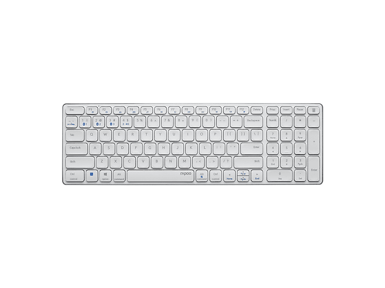 Teclado inalámbrico | RAPOO 00215927, , Teclas iluminadas, White ...