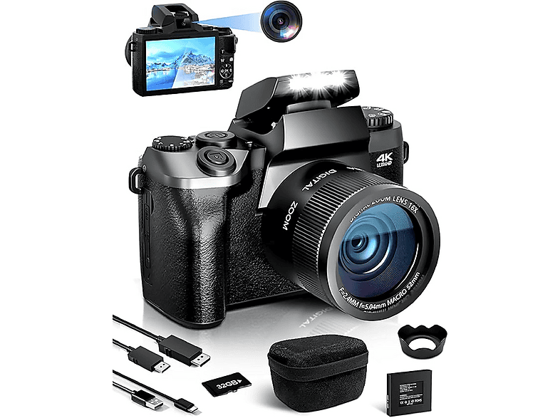 LINGDA Webcam DigitalKamera Schwarz | MediaMarkt