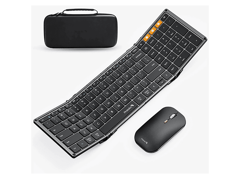 PROTOARC XKM01 Draadloos Toetsenbord en Muis Set{ grijs QWERTY | MediaMarkt