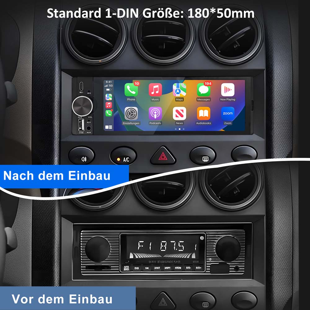 AWESAFE carplay 6.36in Autoradio, FM, AM, Schwarz | MediaMarkt
