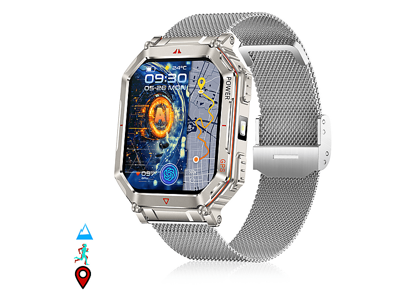 Smartwatch | DAM DMBA0017C94CM2, Plata | MediaMarkt