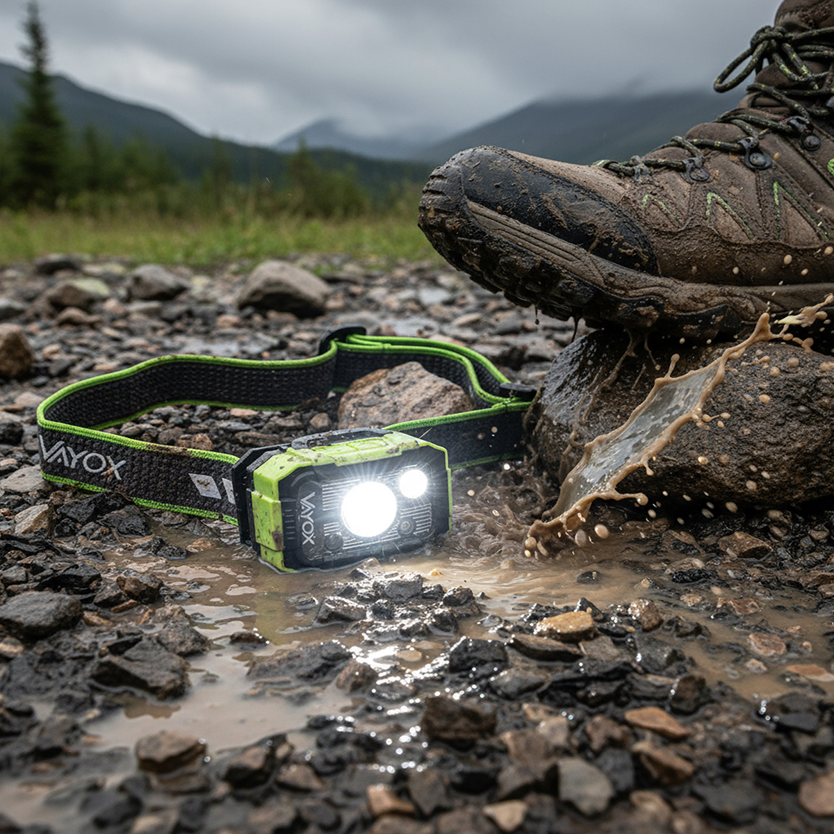 Linterna Frontal | VA0415, 500lm, Pro Series VAYOX, verde, negro ...