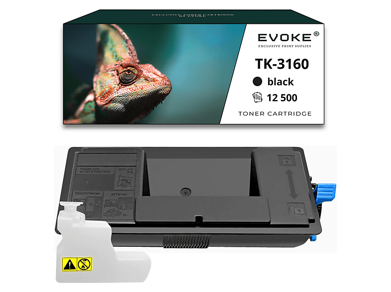 EVOKE Toner per stampante Kyocera TK-3160 Nero | 12500 pagine | TK3160 ...