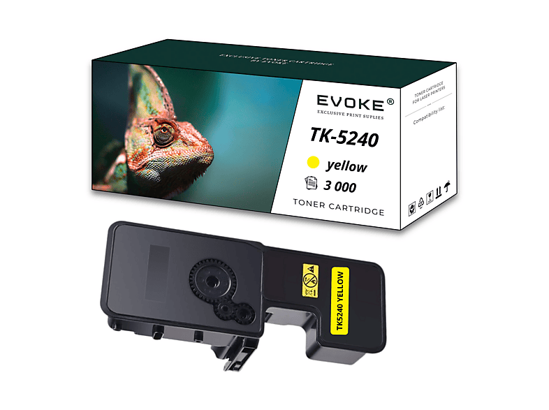 EVOKE Toner per stampante Kyocera TK-5240 Giallo | 3000 pagine | TK5240 ...