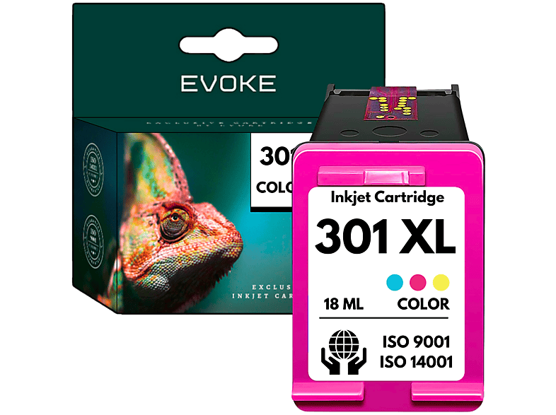 EVOKE Tusz do drukarki HP 301 | 1000 stron 18 ml Pasuje do: Deskjet ...