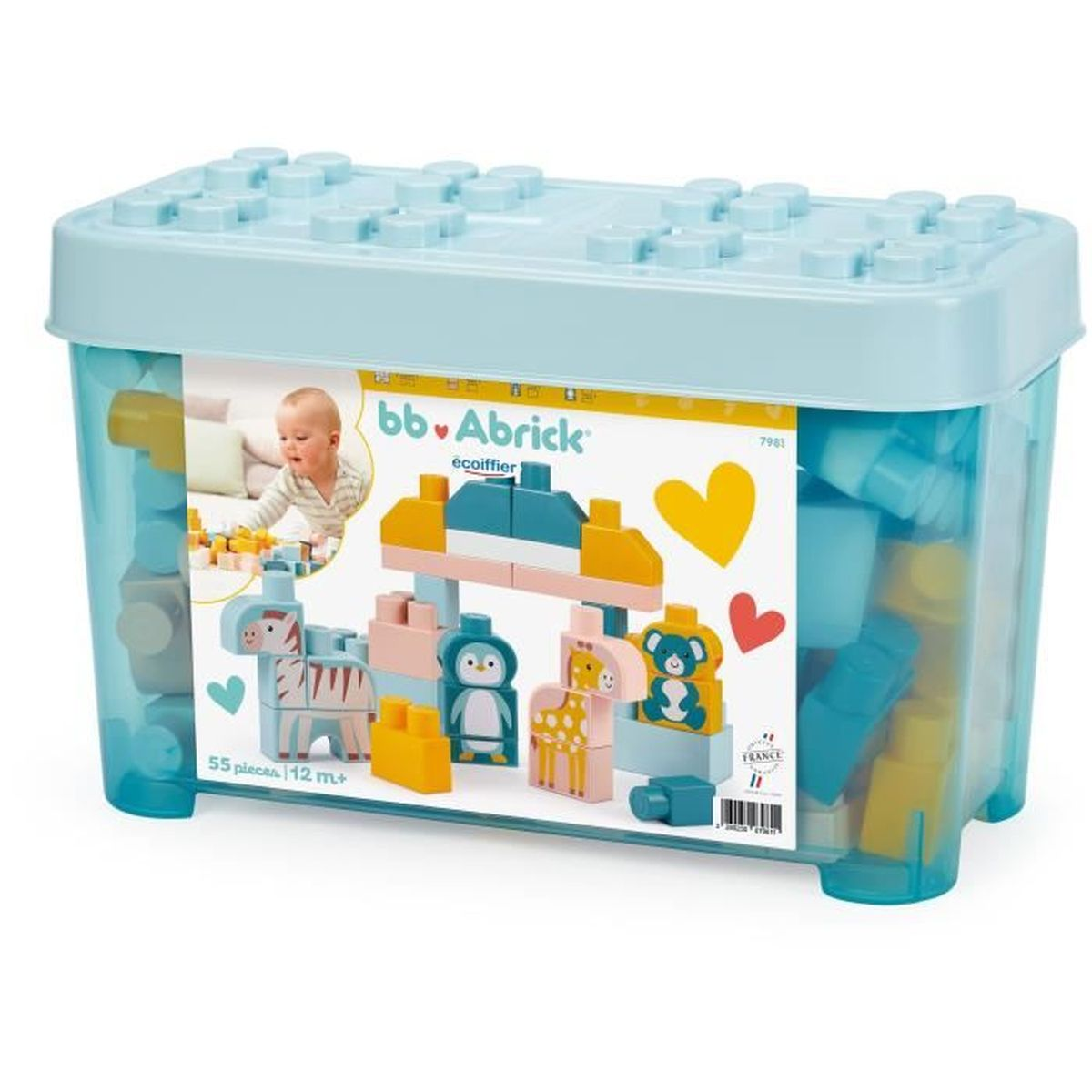 COSTRUZIONI ECOIFFIER Coffret Briques Zoo | 55 pezzi, plastica, set ...
