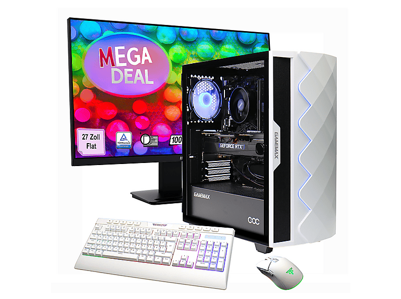 GAMEMAX MegaDeal Diamond WT + PRO MP273A, Gaming-PC-Komplettsystem mit ...