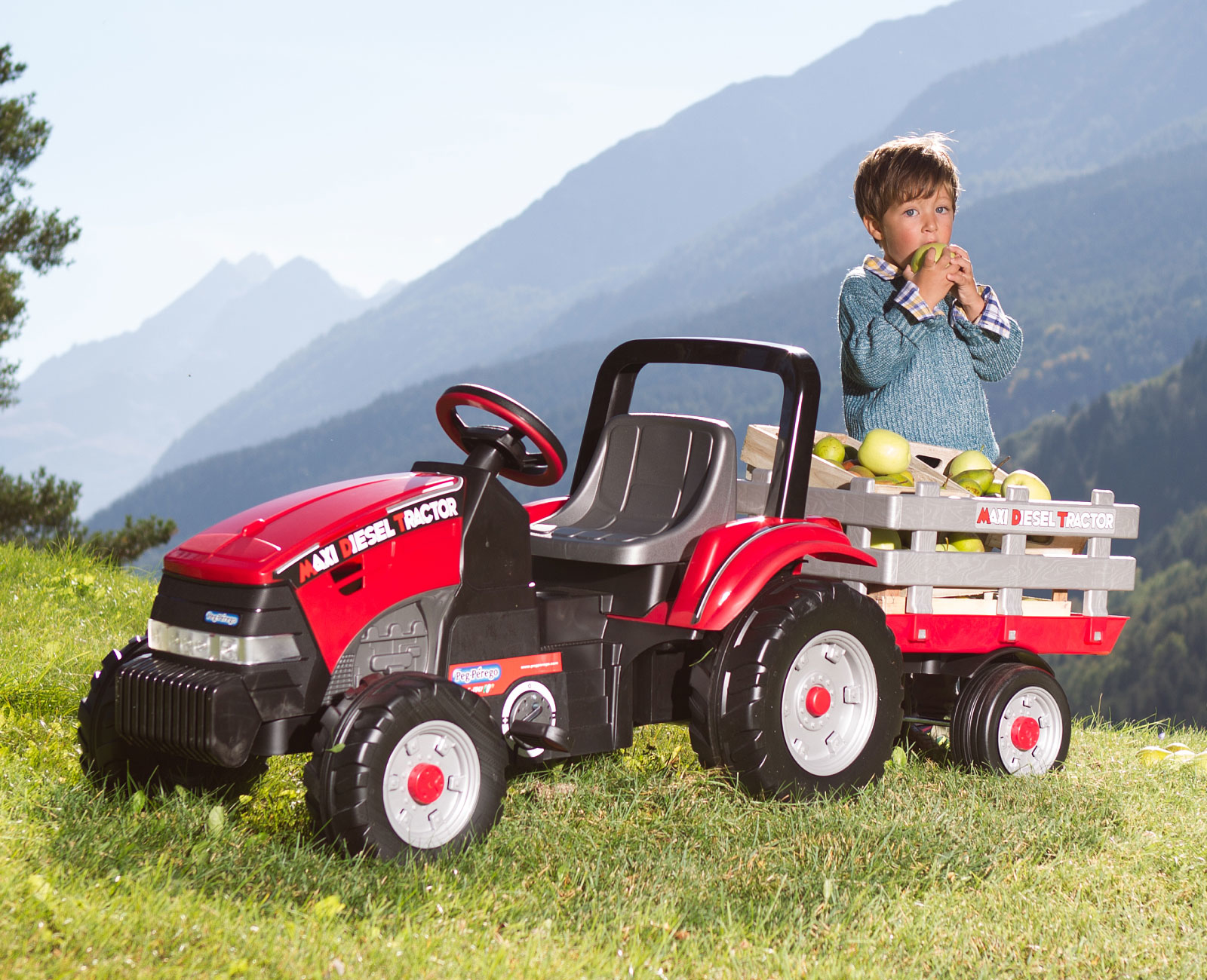 Samochodzik KEINEMARKE Maxi Diesel Tractor Czarny, Czerwony | sprawdź ...