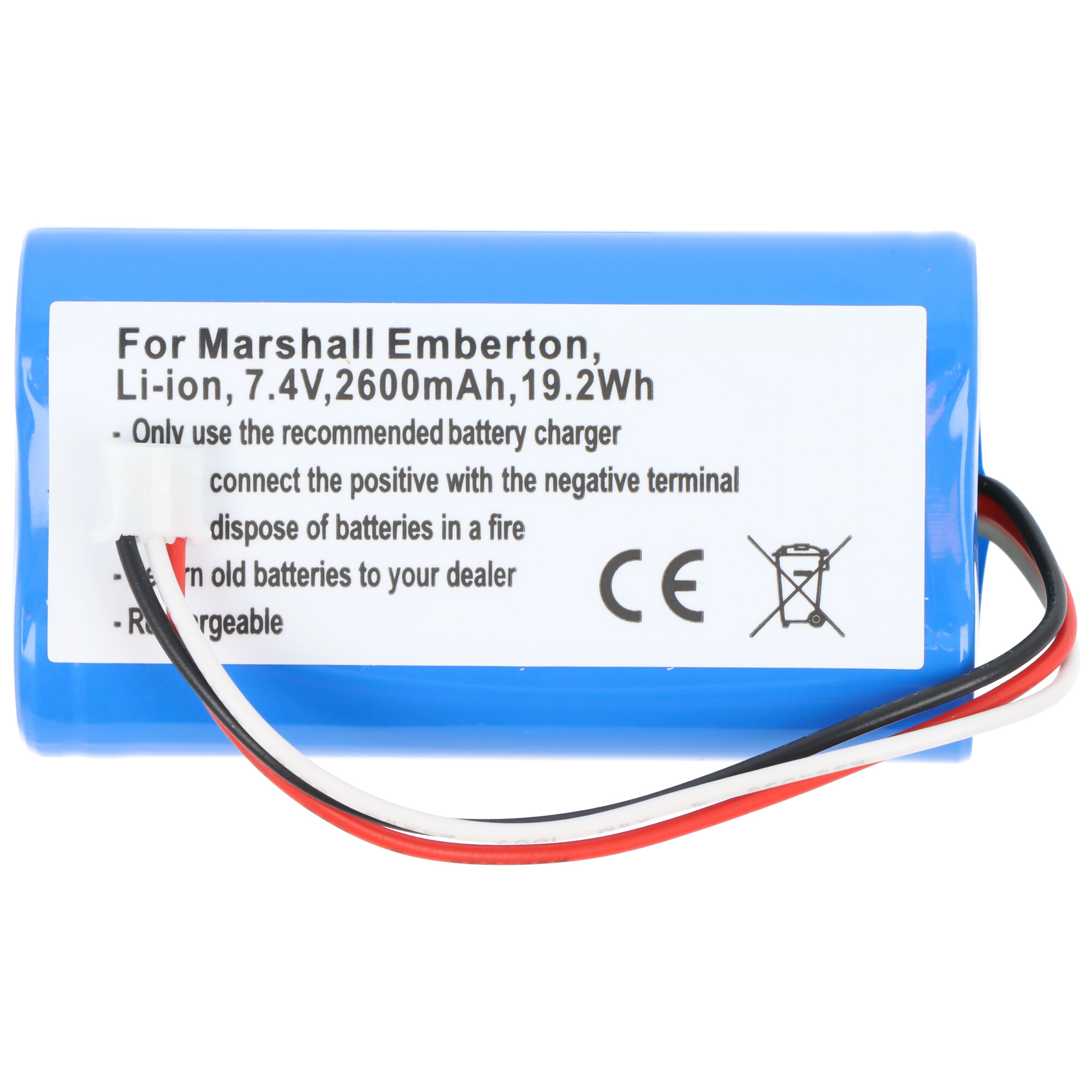 ACCUCELL Accu geschikt voor Marshall Emberton, Li-ion, 7.4V Batterij ...
