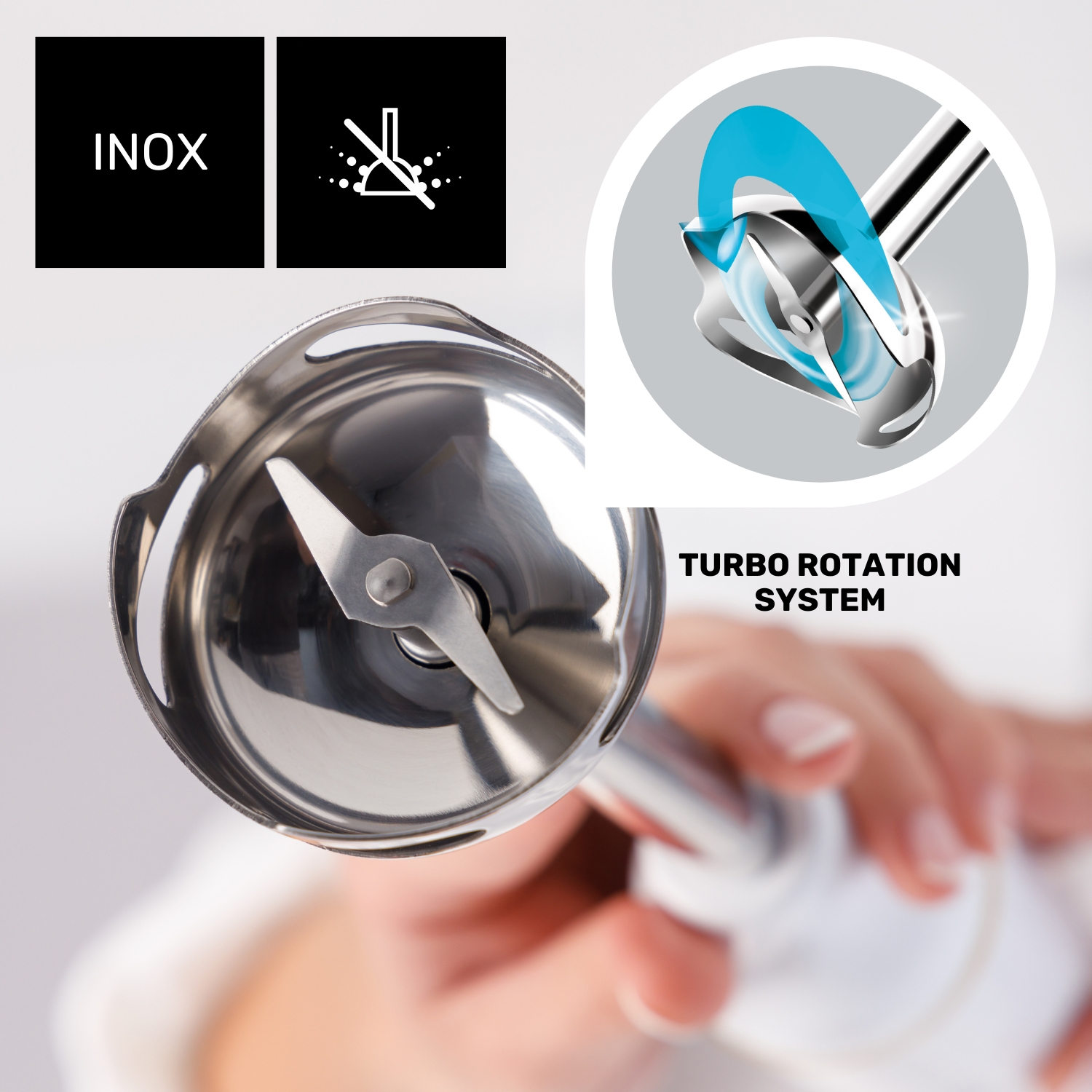 TAURUS ROBOT 1000 PLUS INOX Hand mixer White (1000 Watt) | MediaMarkt
