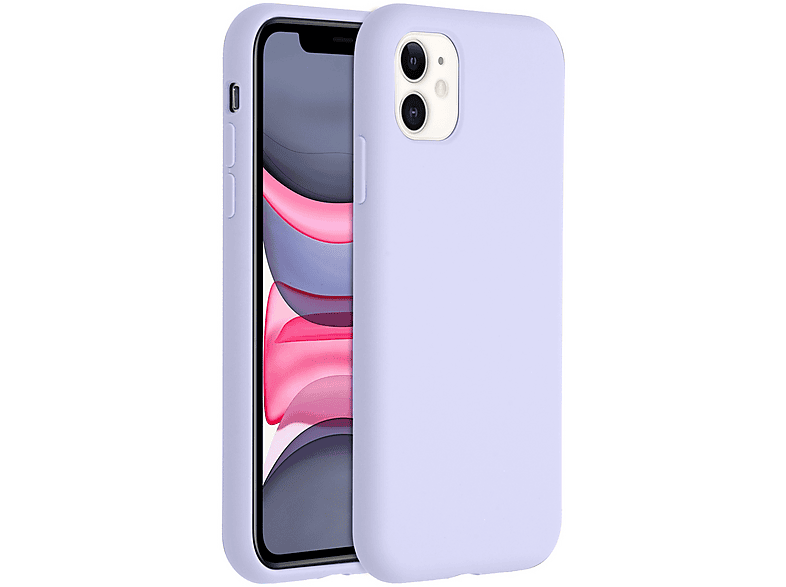 ACCEZZ Liquid Back Cover aus Silikon, Backcover, Apple, iPhone 11, Lila ...