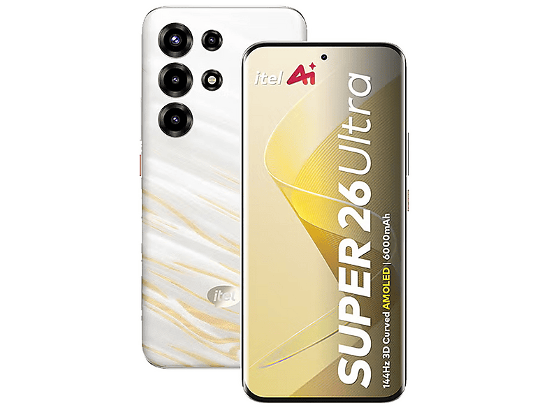 ITEL S26 Ultra 16GB 6000mAh FHD+ 144Hz AMOLED 50 MP 256 GB Weiß Dual ...