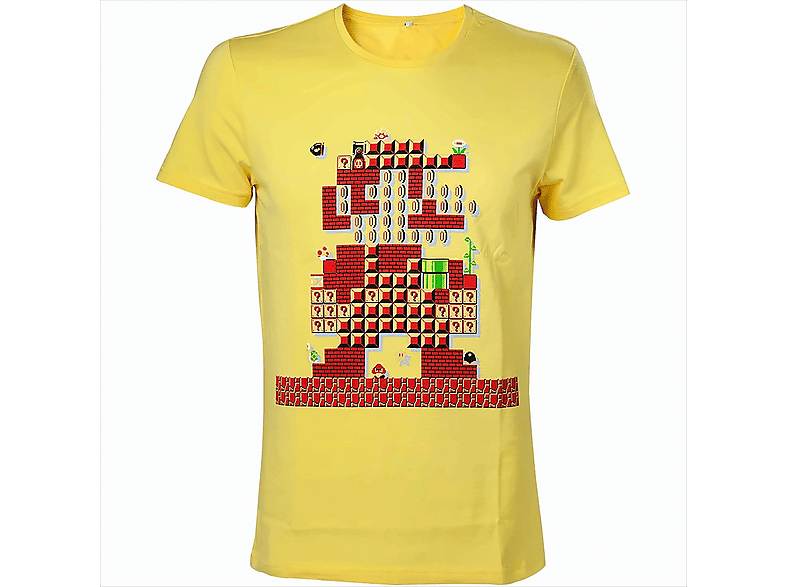 Bioworld Super Mario Herren T-Shirt Mario Maker S Gelb | SATURN