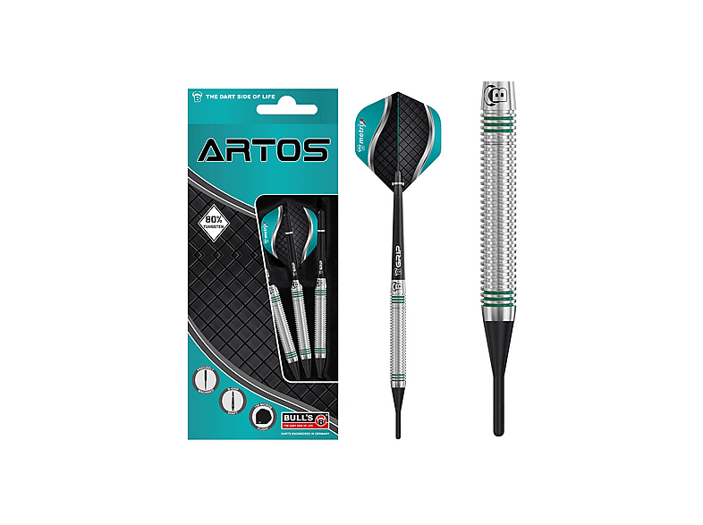 BULLS Darts Softdarts unisex | Artos AR1 Dartpfeile 80% Tungsten Darts ...