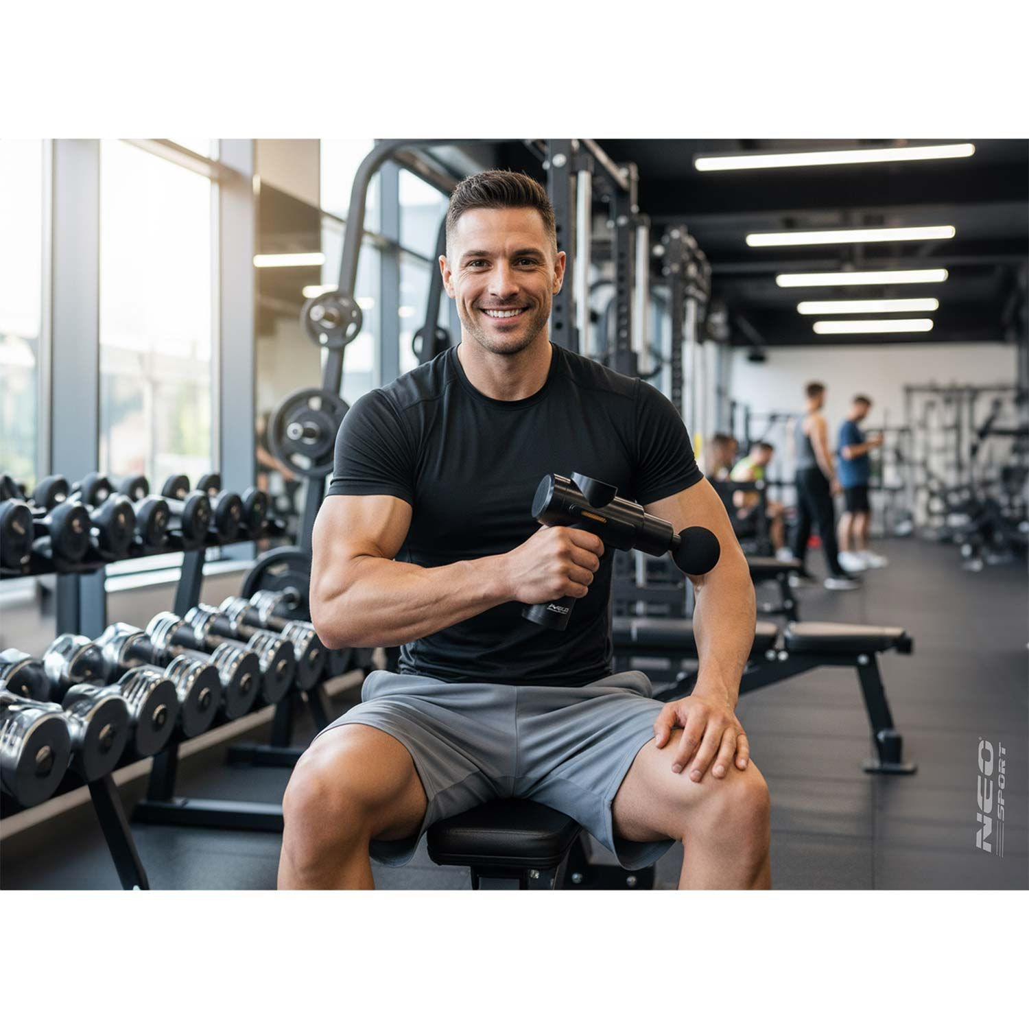 Pistolet do masażu NEO-SPORT NS-504 + 6 nakładek czarny | sprawdź cenę ...