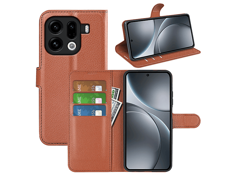 MOBYDEFEND Bookcase Sluiting Voorkant Geschikt voor Oppo Find X9 Pro ...