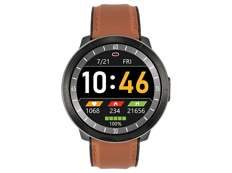 WATCHMARK WM18 Braun Smartwatch Kunststoff Silizium, Braun | SATURN