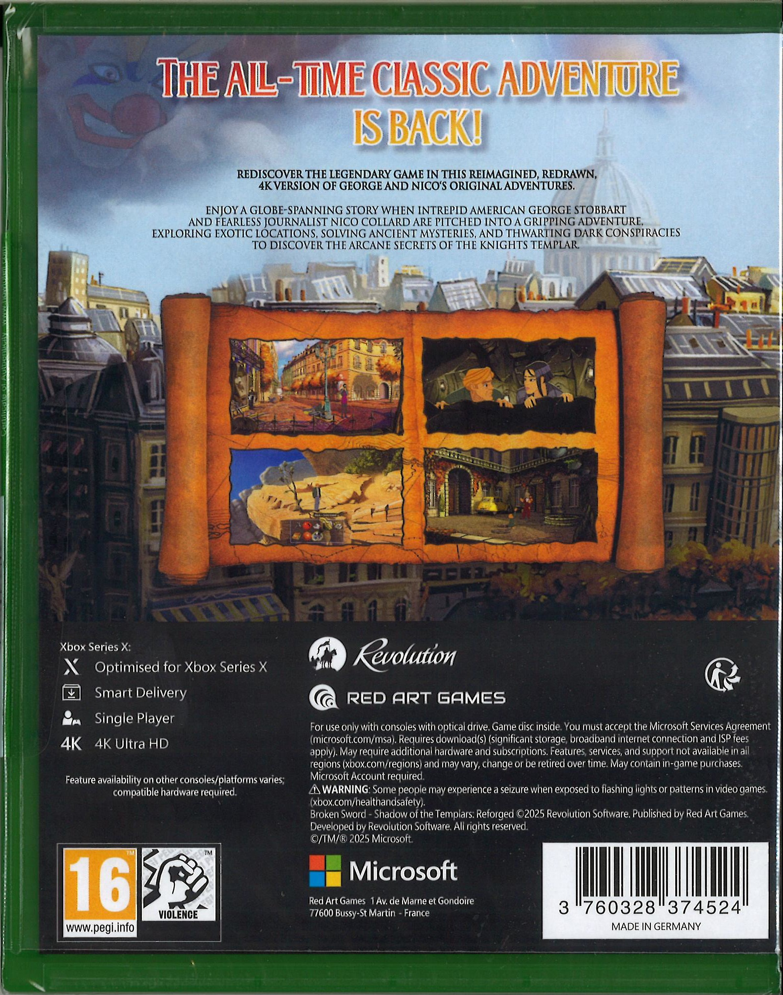 Gra NINTENDO Broken Sword | Shadow of the Templars: Reforged (XONE/XSX ...