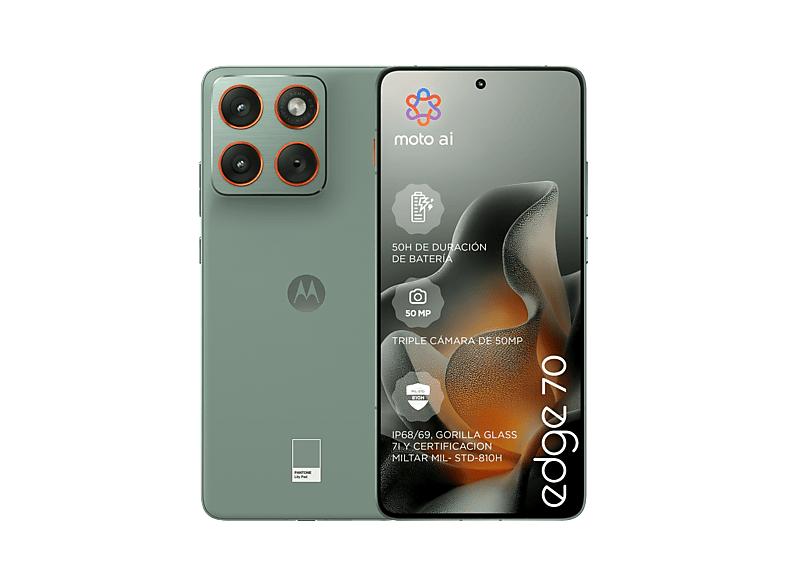 MOTOROLA edge 70, Lily Pad, Móvil Android, 512 GB, 12 GB RAM, 6,7 ...