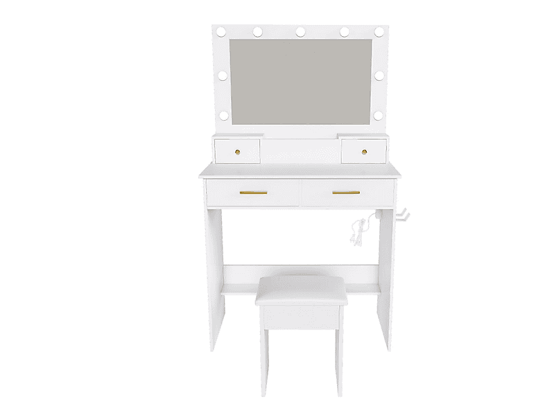 FLYSTAR Schminktisch mit LED-Beleuchtung Schminkspiegel | SATURN