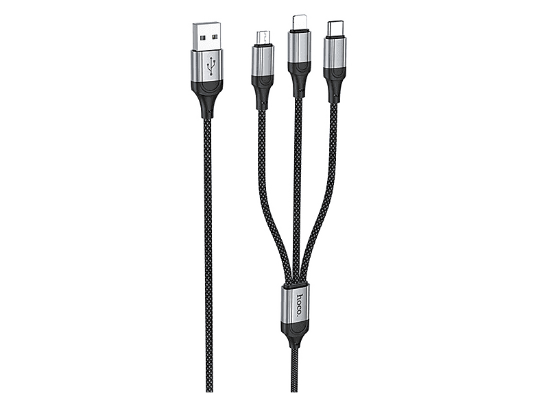 HOCO Multi USB Kabel 1m Nylon Multi USB Kabel 3 in 1 | MediaMarkt