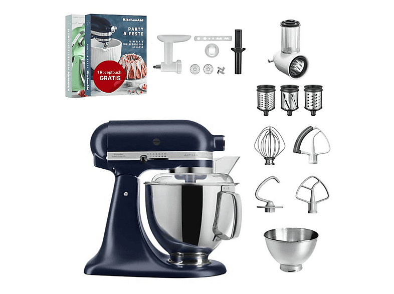 KITCHENAID 5KSM175 Set Küchenmaschine Tintenblau (300 Watt) | MediaMarkt