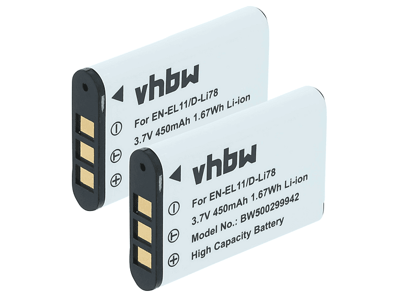 VHBW 55609 Li-Ion Kamera-Akku, Li-Ion, 450 mAh | SATURN