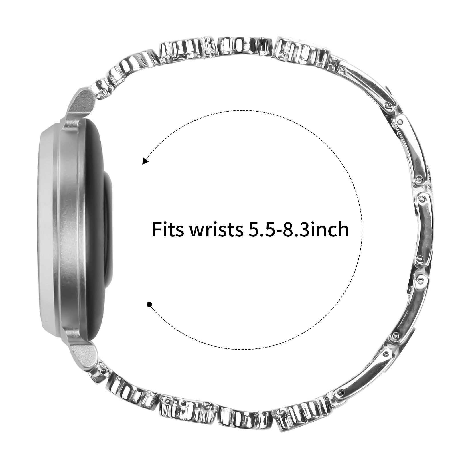 INF Elegante Correa de Metal con Trébol para Garmin Li, Ersatzarmband ...