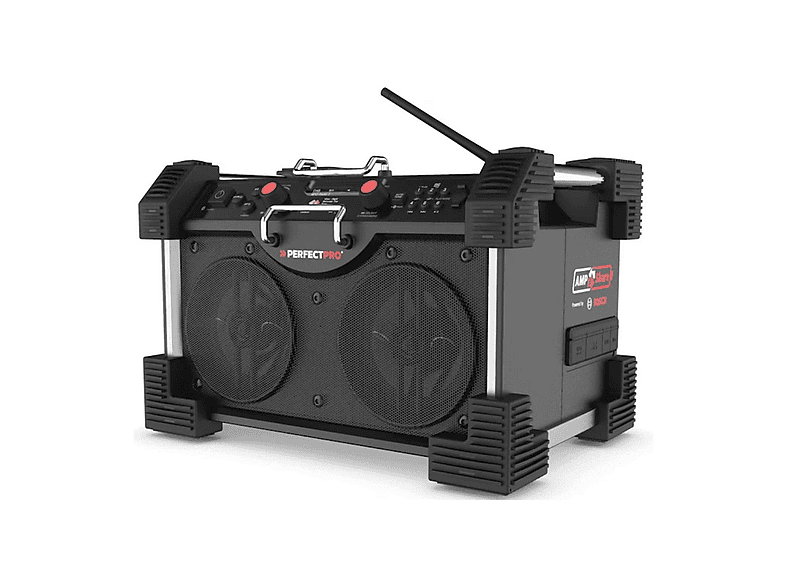 PERFECTPRO Baustellenradio Rockhart Construction site radio, Black ...