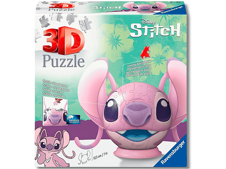 Puzzle | RAVENSBURGER Stitch Ángel 3D, edad recomendada: 99 año(s ...