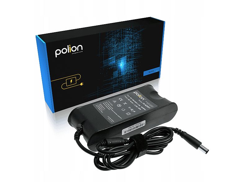 Zasilacz do laptopa POLION DELL 65W 19,5V 3,34A wtyk 7,4x5,0mm pin ...