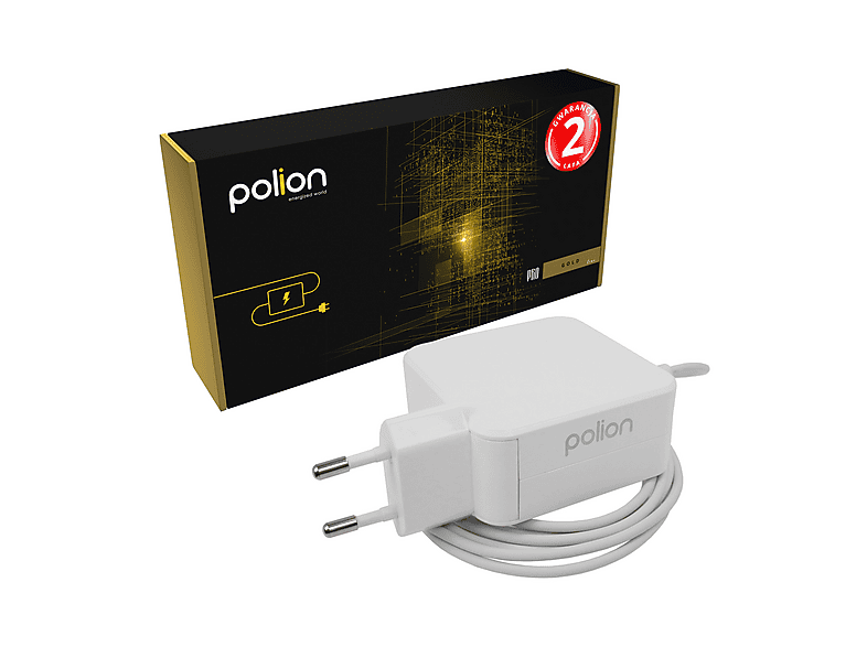 Zasilacz do laptopa POLION APPLE 45W 14,5V 3,1A wtyk Magsafe 1 Biały ...