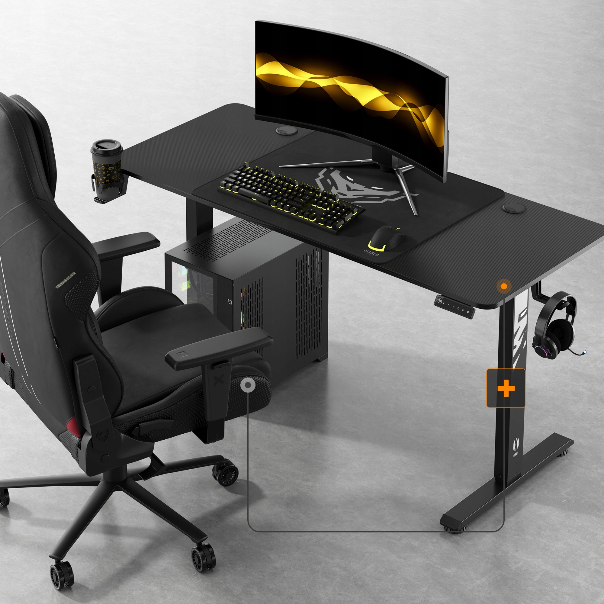 Biurko dla gracza DIABLO CHAIRS X-TENSIO 1400 | sprawdź cenę i opinie w ...