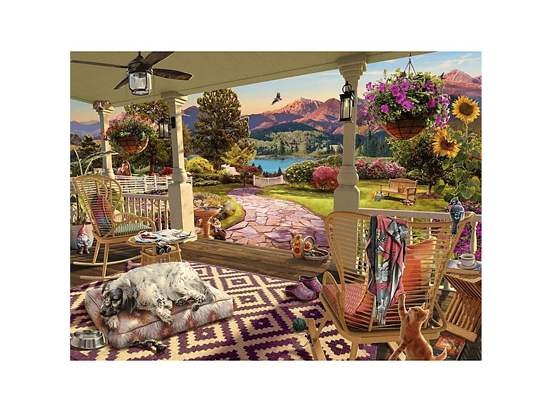 RAVENSBURGER Puzzle Cozy Porch XL 750 Teile Puzzles | MediaMarkt