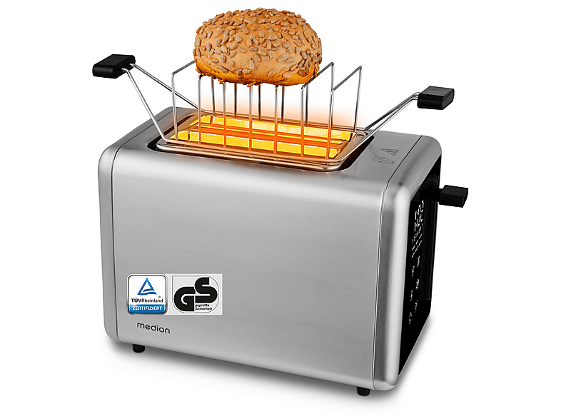 MEDION MD12102 Toaster silber (850 Watt, Schlitze: 2) | MediaMarkt