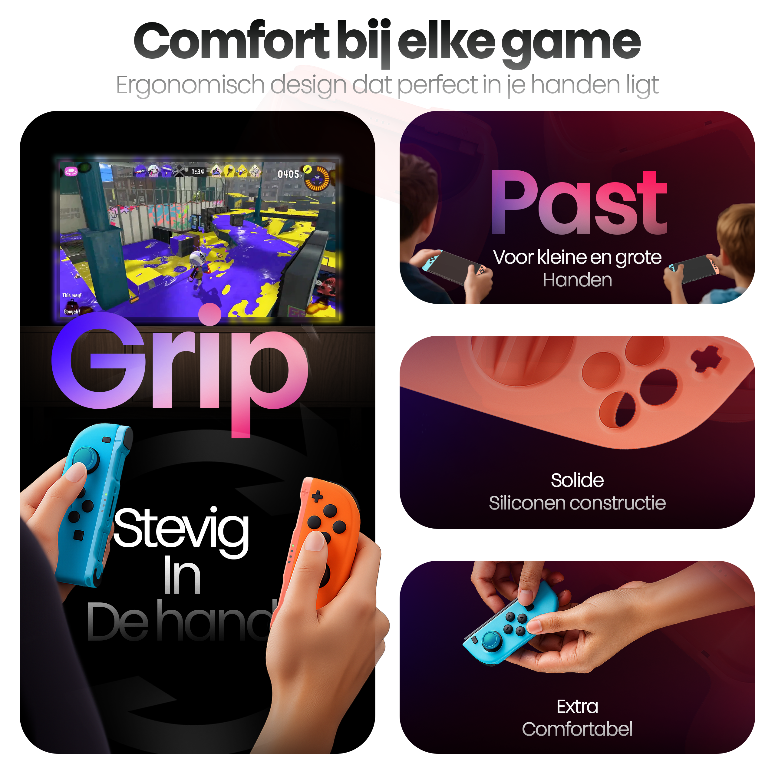 PHREEZE Nintendo Switch 2 Grip case en thumb grips geschikt voor ...