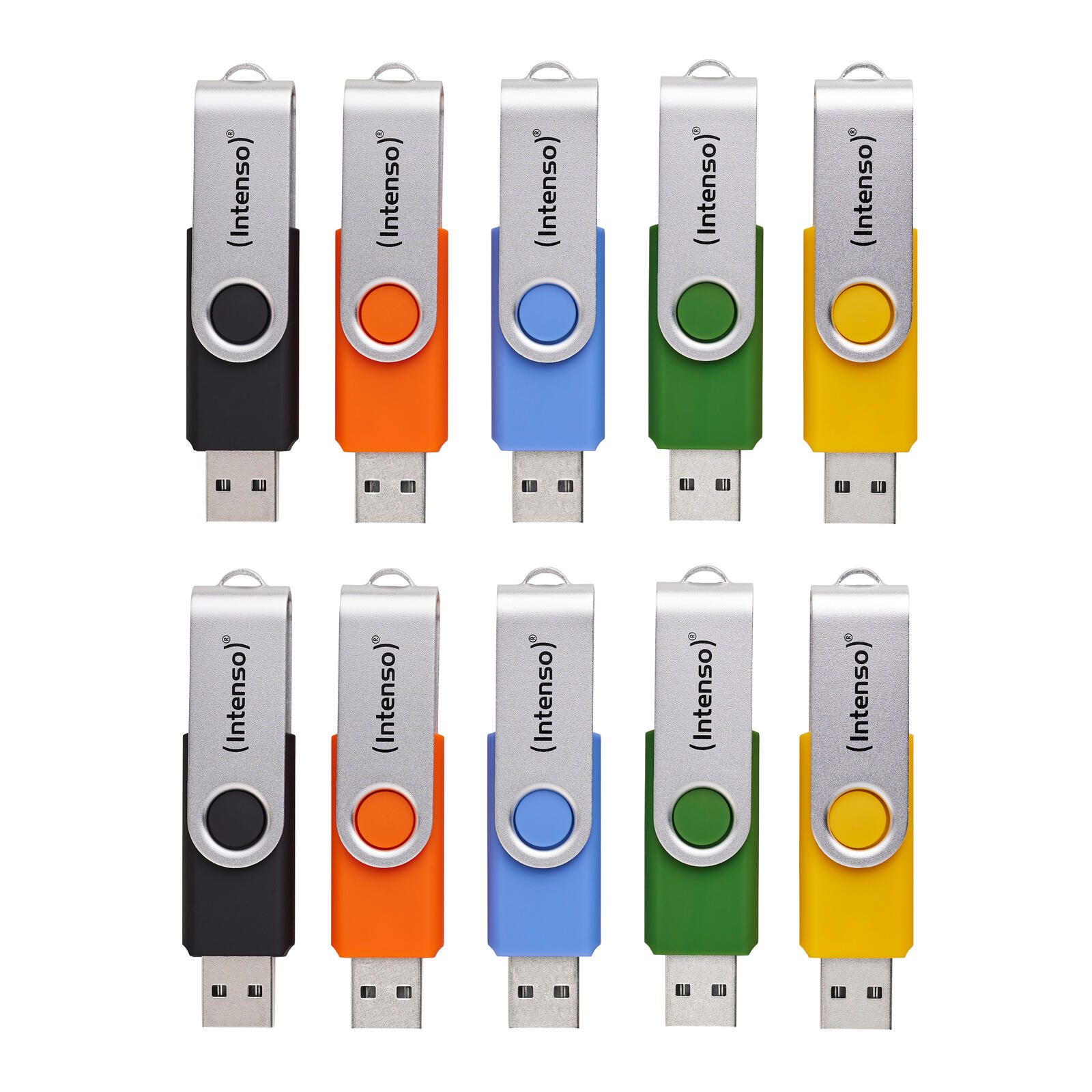 INTENSO Basic Line USB-Stick (Schwarz, Blau, Grün, Orange, Gelb, 16 GB ...