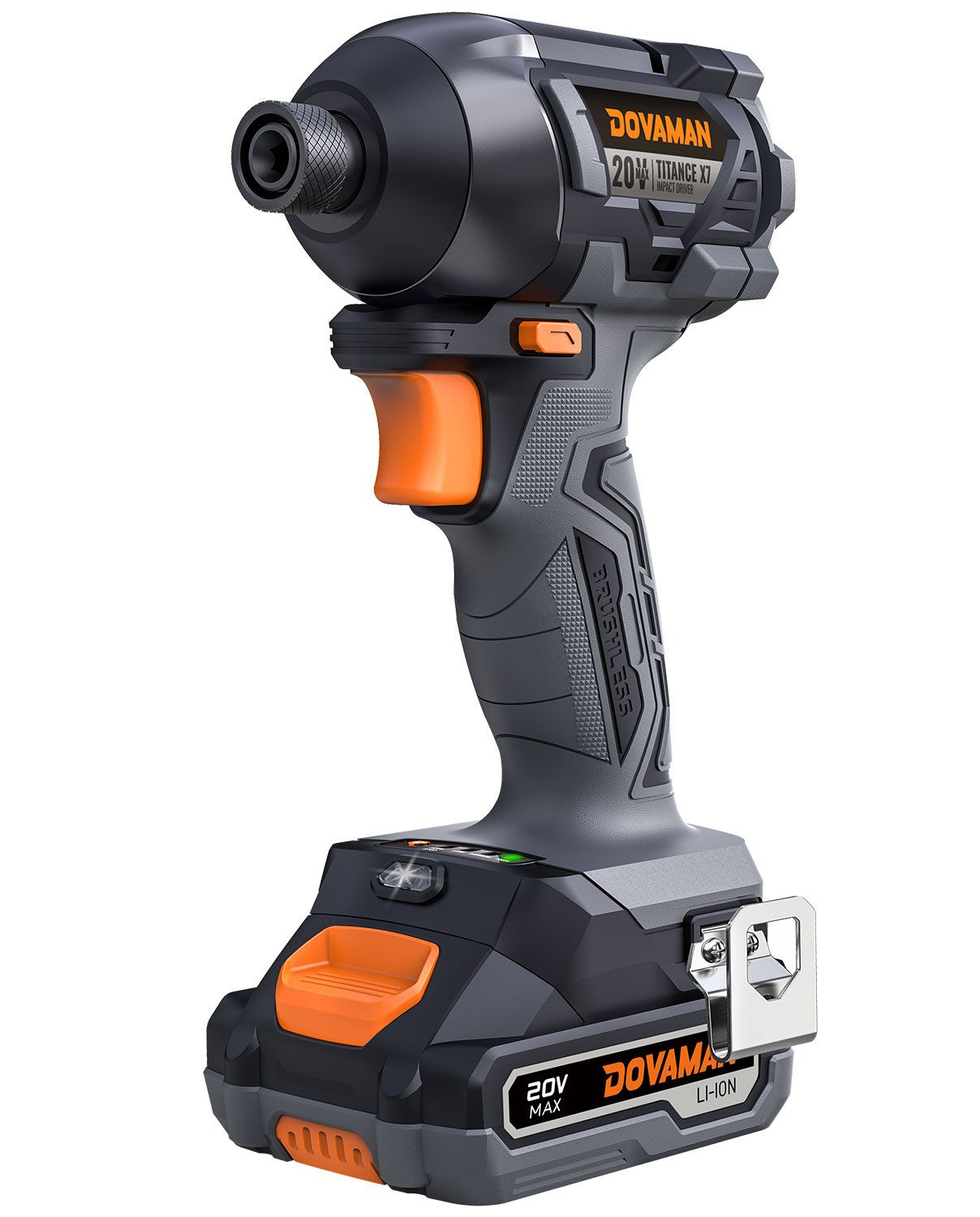 DOVAMAN 1/4" Hex Brushless, 200Nm Drehmoment, 20V Akku-Schlagschrauber ...