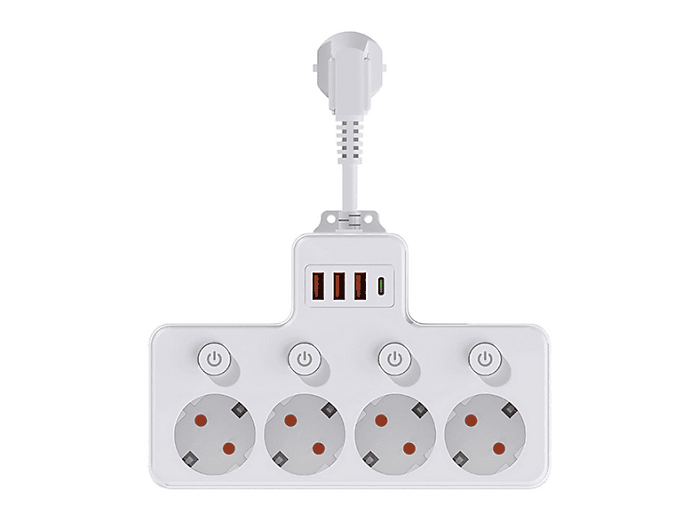 FARA OBSTACOLE 3/4-facher Steckdosenverteiler – Doppelstecker, USB Hub ...