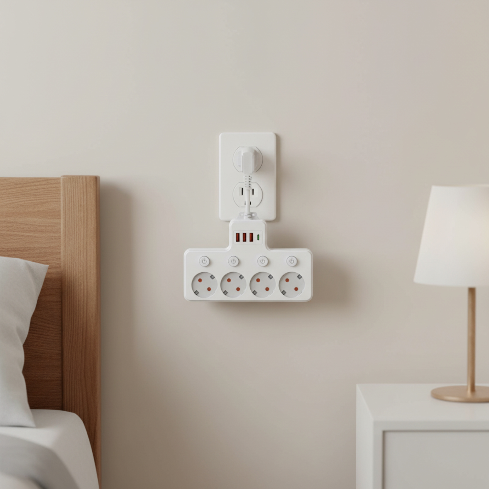 FARA OBSTACOLE 3/4-facher Steckdosenverteiler – Doppelstecker, USB Hub ...
