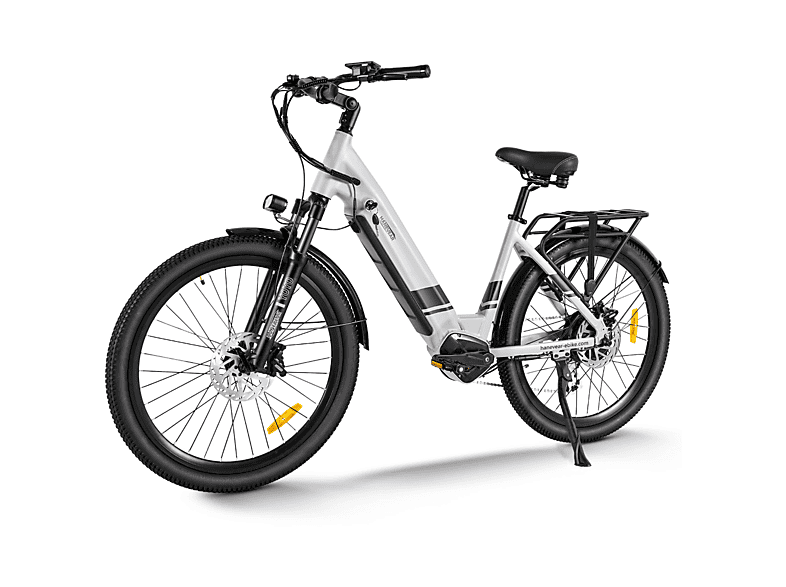 Bicicleta urbana | CMACEWHEEL L26, Bicicleta eléctrica, 500W, gris ...