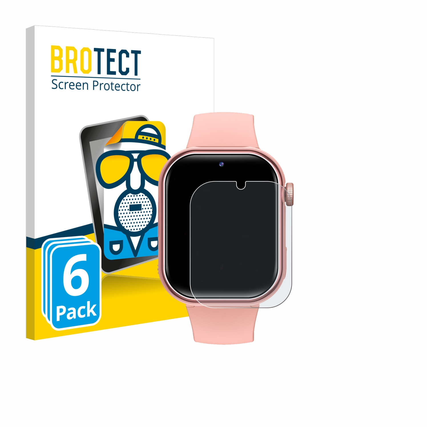 BROTECT 6x matte entspiegelte Schutzfolie (für Naixues Kids Smartwatch ...