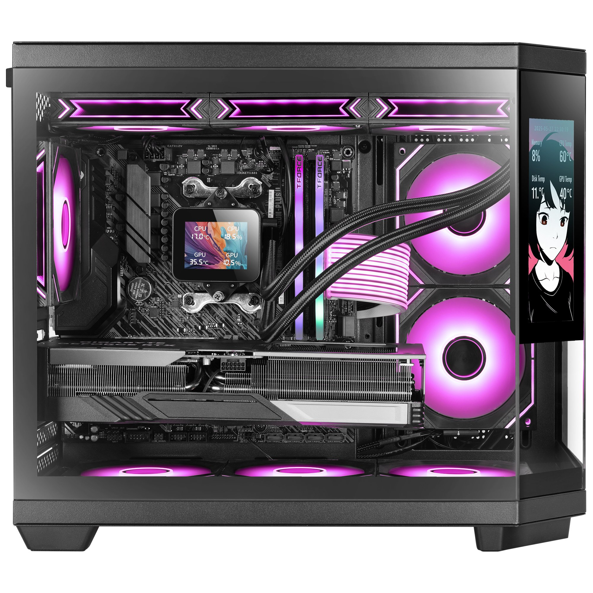CASE PER PC MARS GAMING MC3TCORELCDM | Materiale in vetro temperato ...