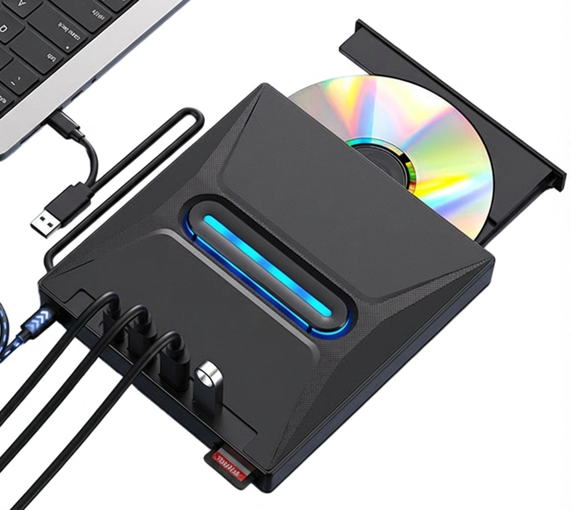 DEBUY Extern BD-RE 4K 3D USB 3.0 Type-C SD TF extern Blu-ray Brenner ...