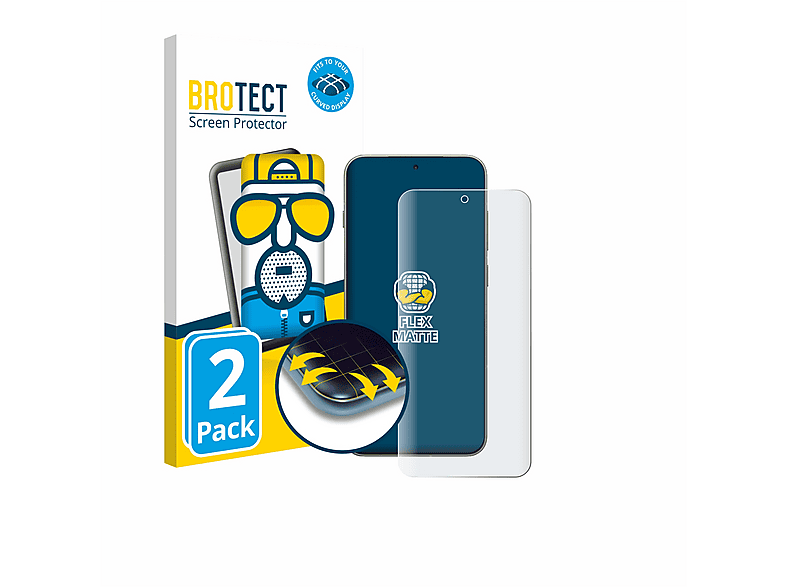 BROTECT 2x Flex matt Fullscreen 3D Curved Schutzfolie (für OnePlus 13T ...