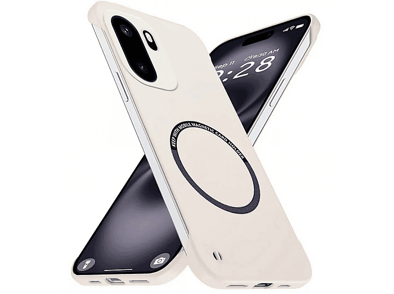 CASEONLINE Acrylic MagSafe, Backcover, OnePlus, 15R, Creamy White ...