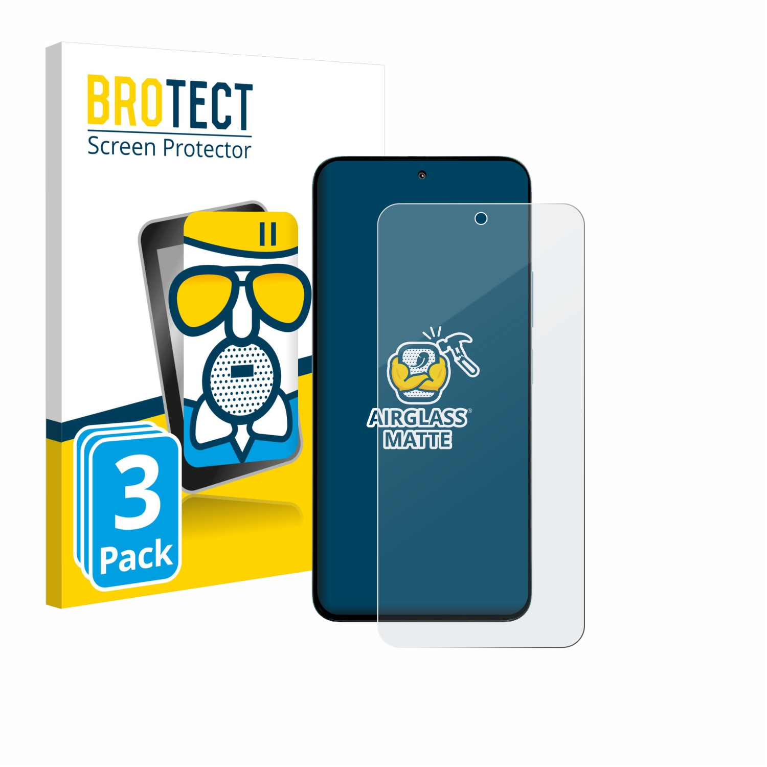 BROTECT 3x Entspiegelungs Schutzglas Panzer Folie Glas matt Schutzfolie ...