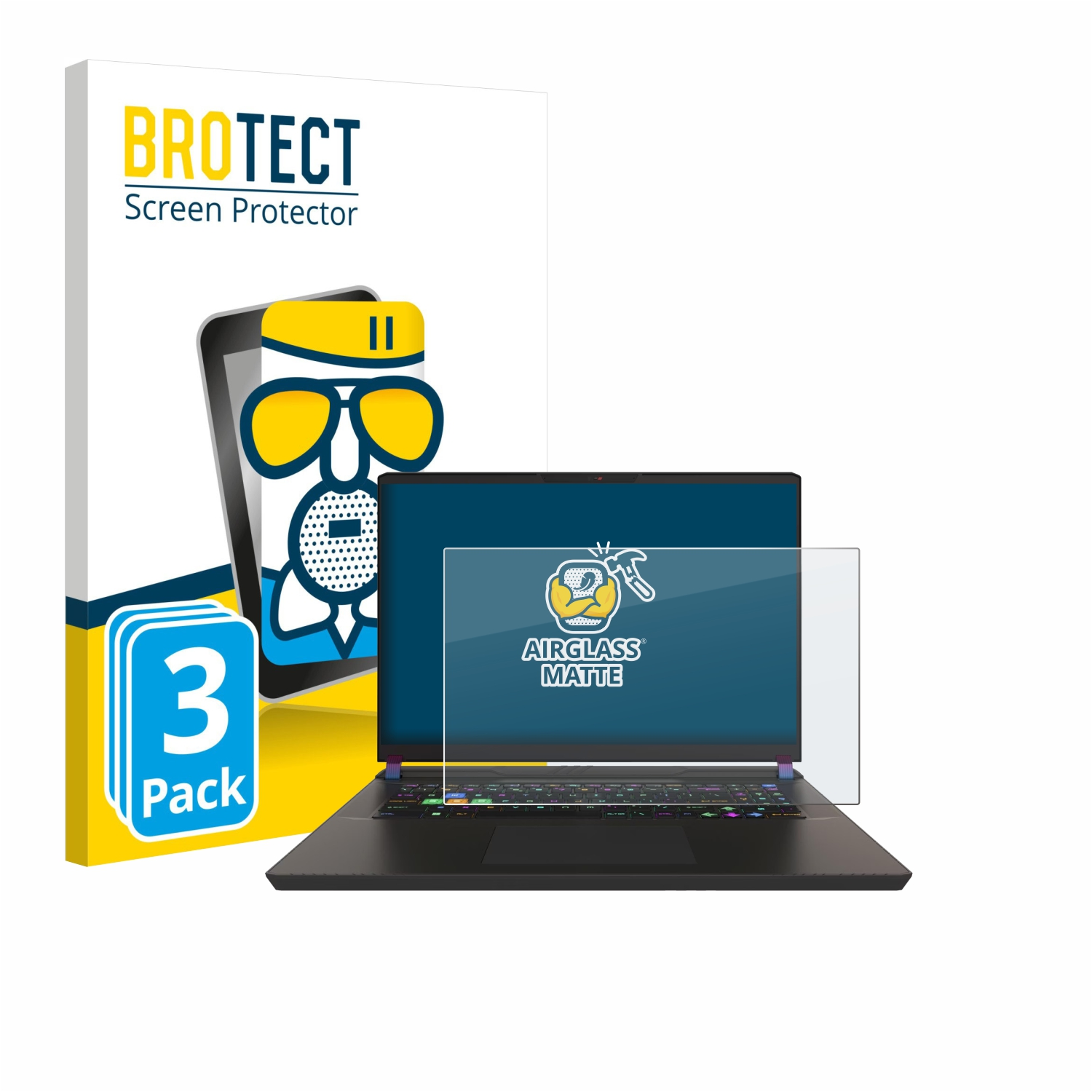 BROTECT 3x Entspiegelungs Schutzglas Panzer Folie Glas matt Schutzfolie ...