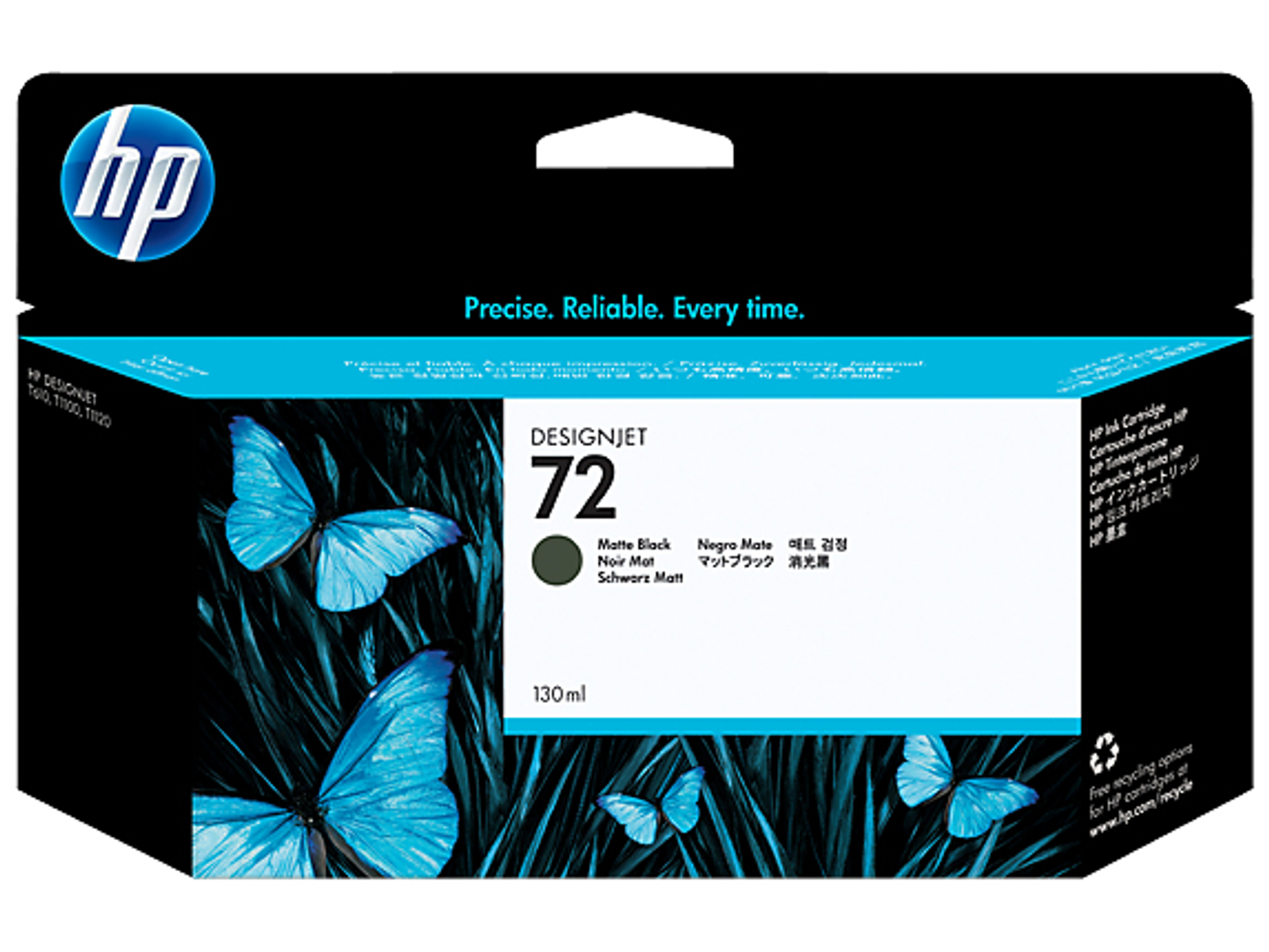 Originale HP 72 130-ml Matte Black DesignJet Ink Cartridge Nero opaco ...